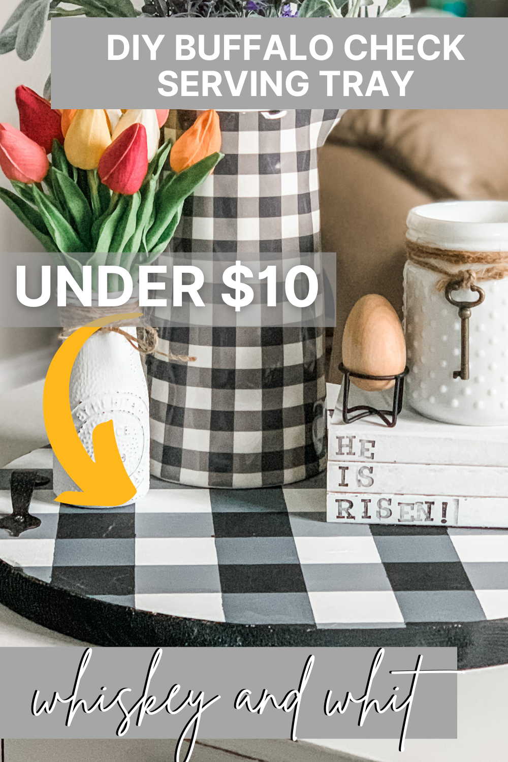DIY Buffalo Plaid Wood Serving Tray | Under $10! + Great Friend or ...