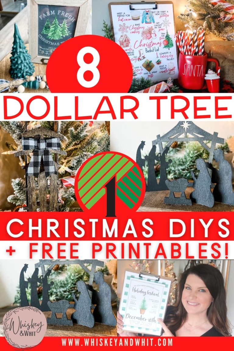 Eight Easy & Beautiful Dollar Tree Christmas DIYS for 2021 + FREE ...
