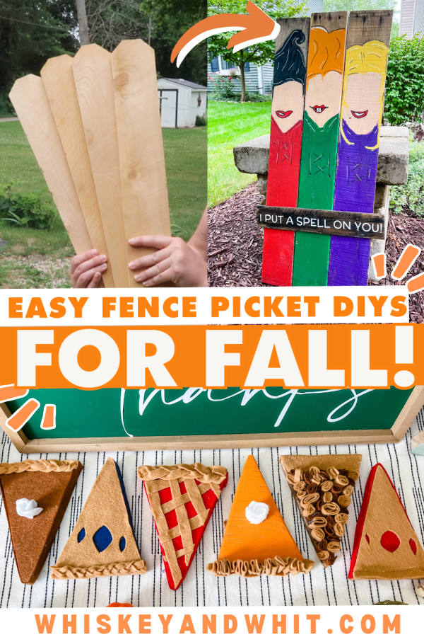 Grab $2 wood fence pickets to make these CHEAP + EASY Fall DIYs ...