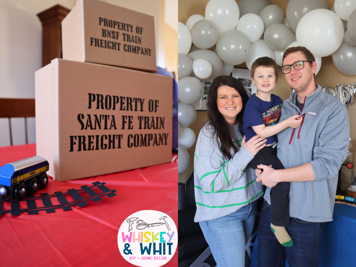 ALL ABOARD! An EPIC DIY Train Birthday Party on a BUDGET! - Whiskey & Whit